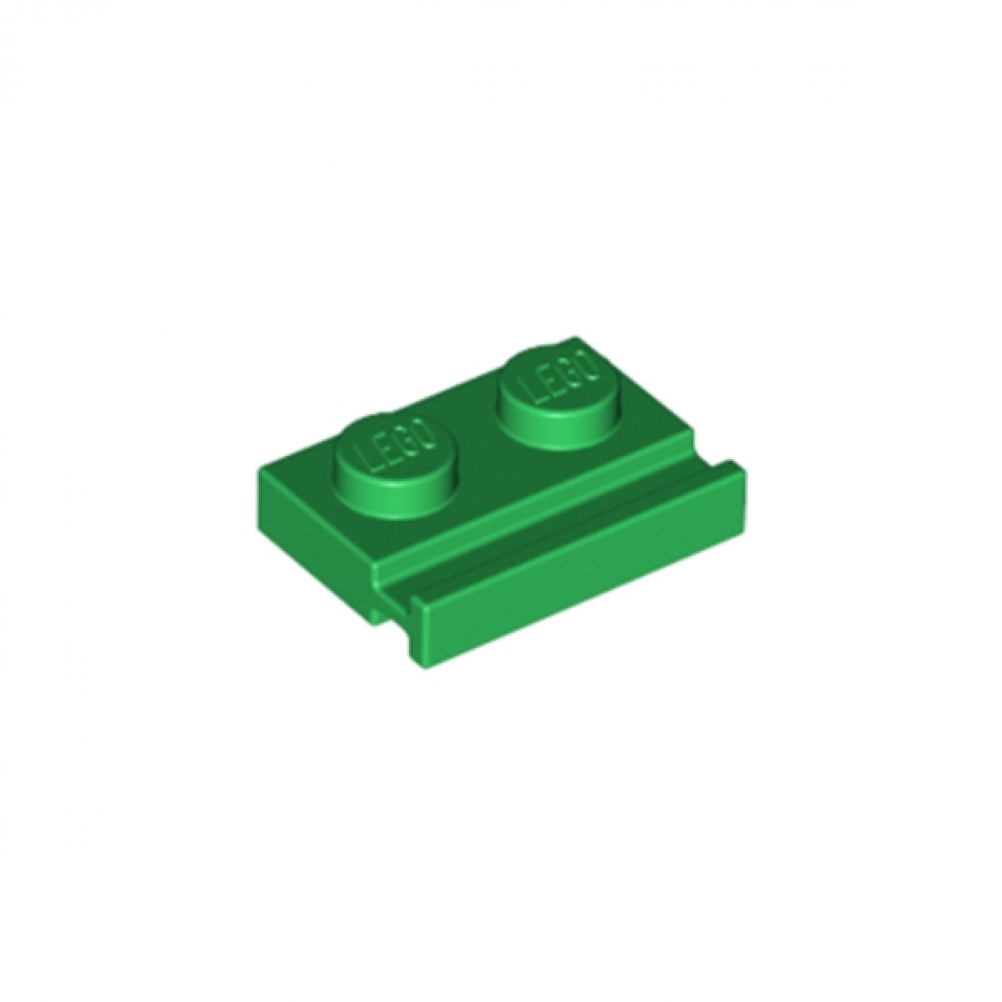 Plate, Modified 1X2 with Door Rail Green - BRIX PLANET - LEGO ...